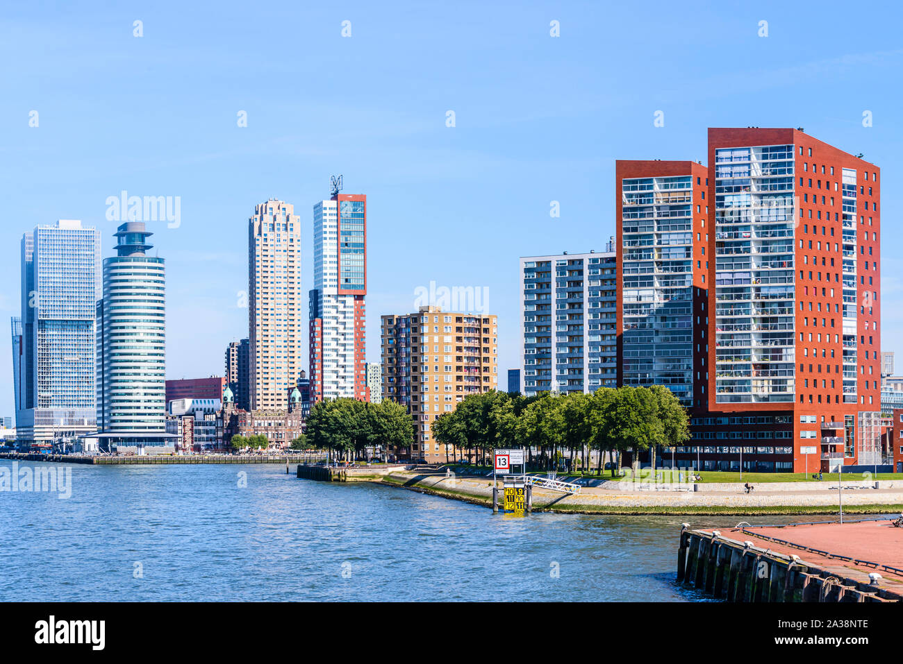 Modern office buildings on the Rechtbank, Rotterdam, Netherlands Stock ...