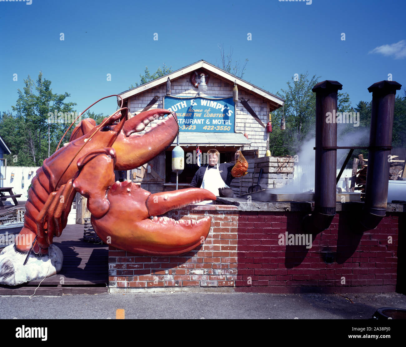 Ruth and Wimpy's lobster stand in Hancock, Maine Stock Photo - Alamy