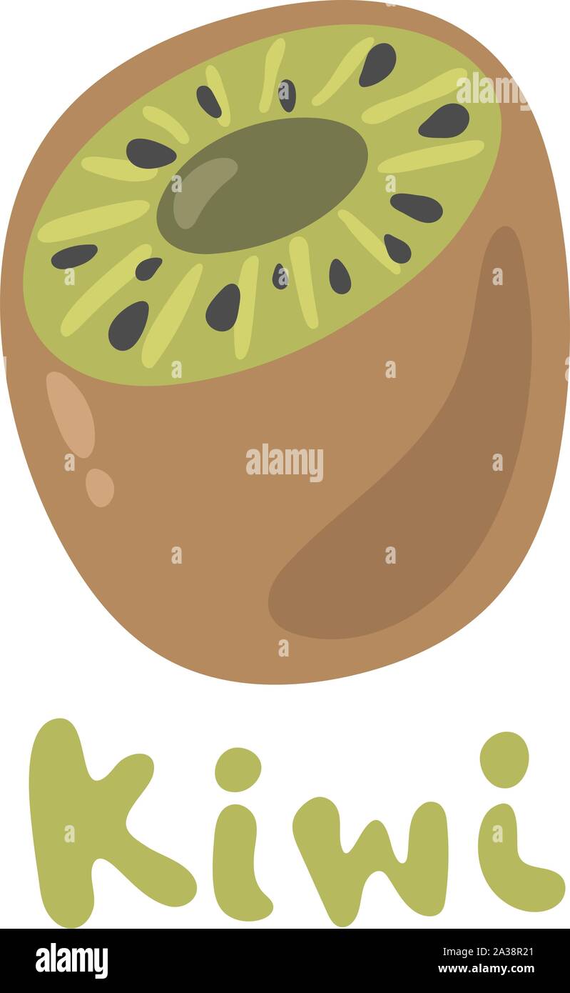 Green kiwi fruit black Stock Vector Images - Alamy