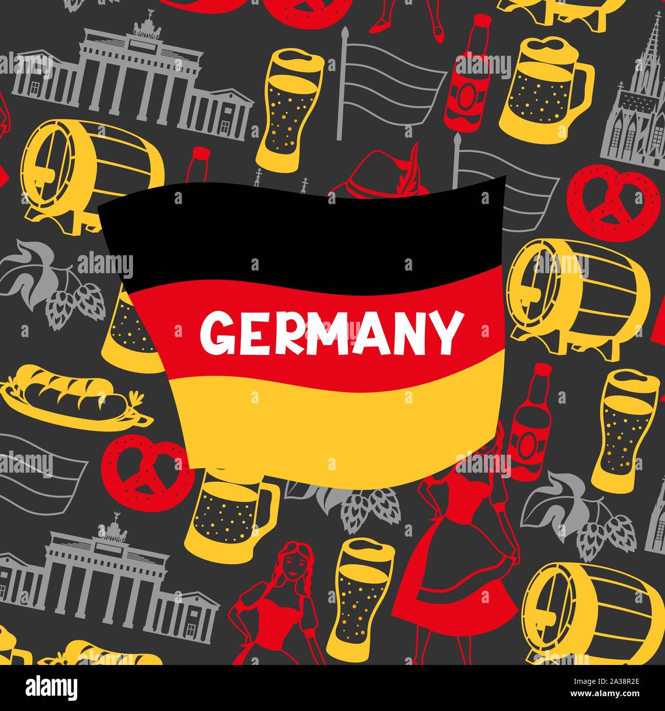 German background design. Germany national traditional symbols Stock ...