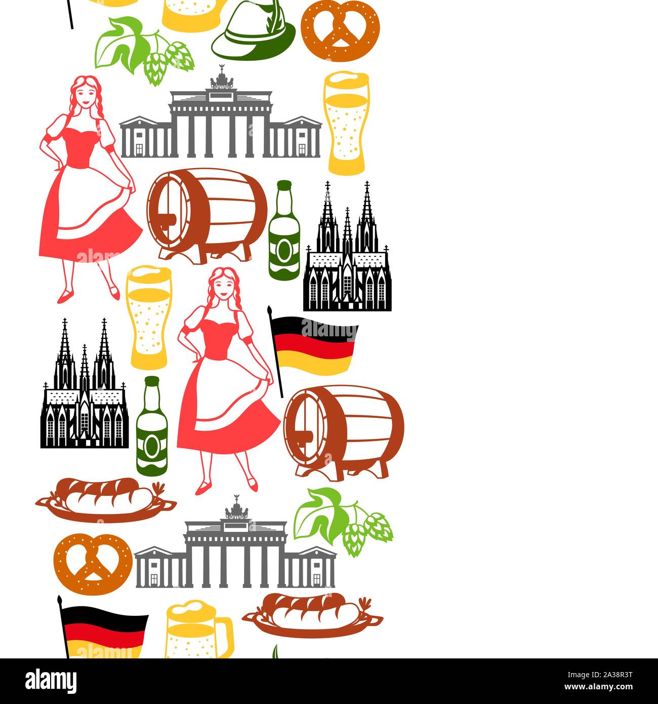 German seamless pattern. Germany national traditional symbols Stock ...