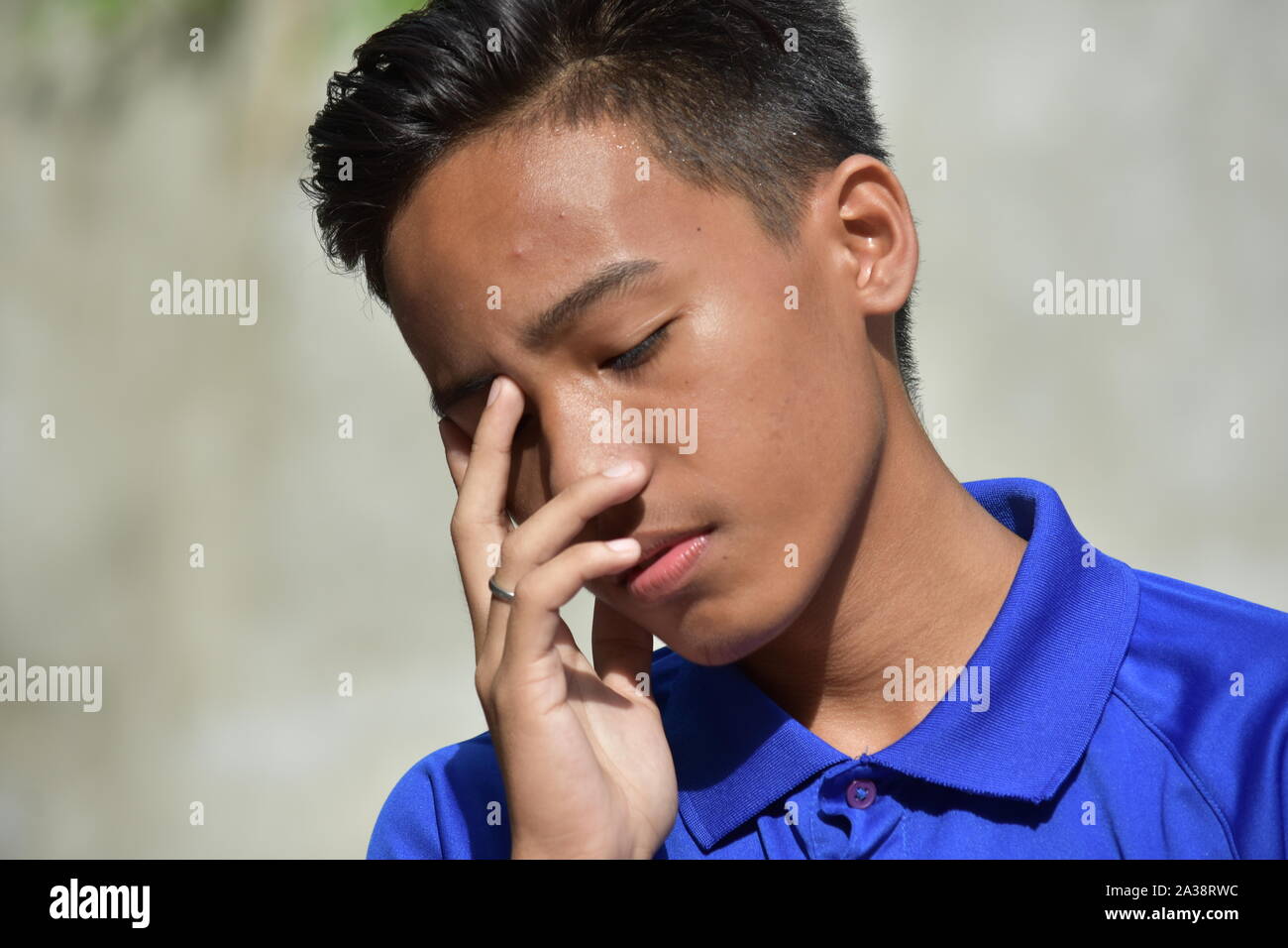 A Teen Boy And Depression Stock Photo - Alamy