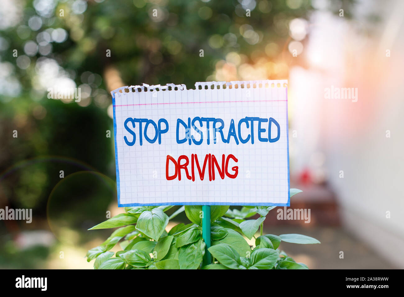 Word writing text Stop Distracted Driving. Business photo showcasing ...
