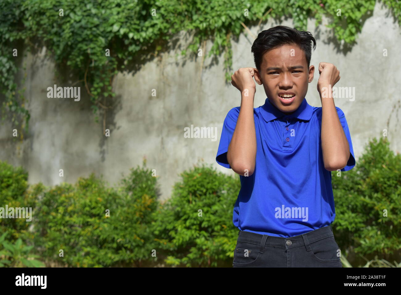 A Teenager Boy Under Stress Stock Photo - Alamy