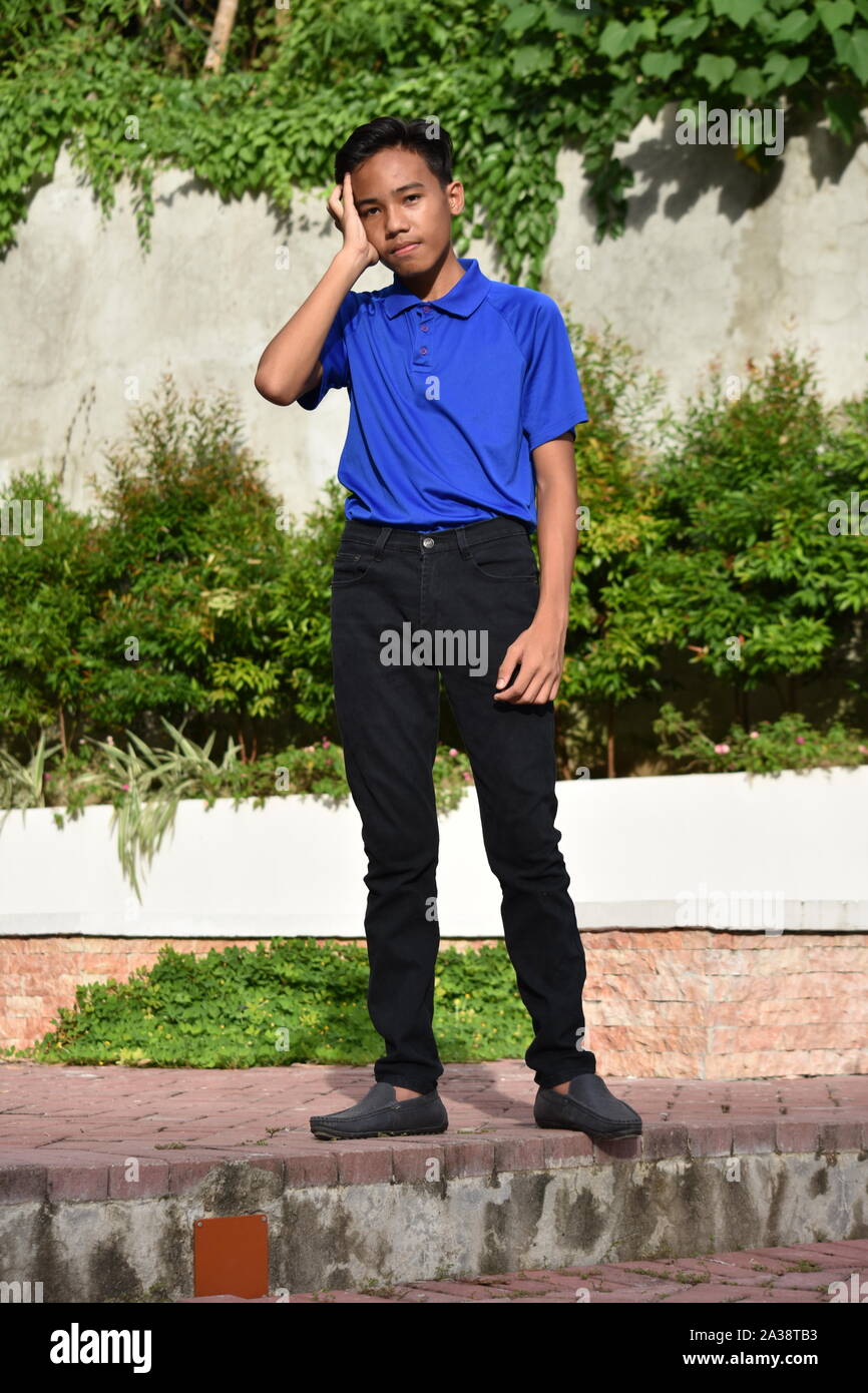 An A Worrisome Filipino Person Stock Photo - Alamy