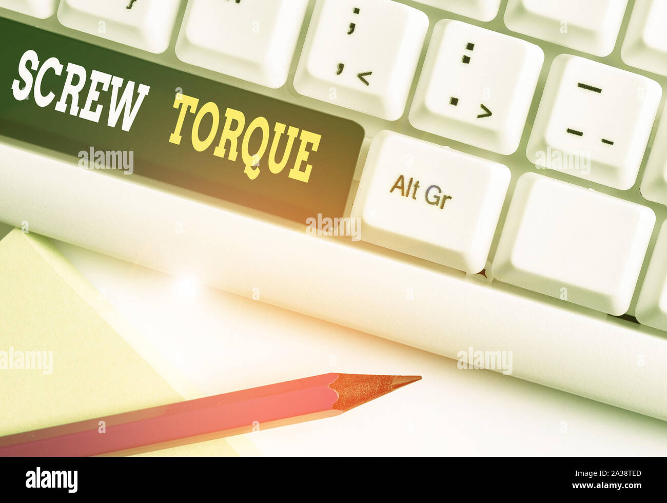 Conceptual hand writing showing Screw Torque. Concept meaning measure ...