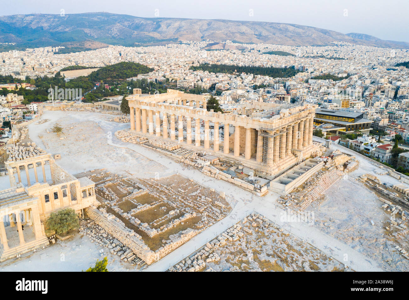 Aerial view of the Acropolis Stock Photo - Alamy