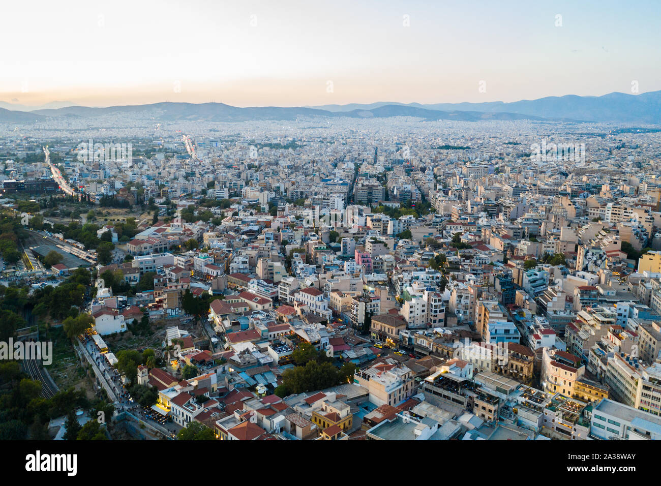 Aerial view of Athens, Greece Stock Photo - Alamy