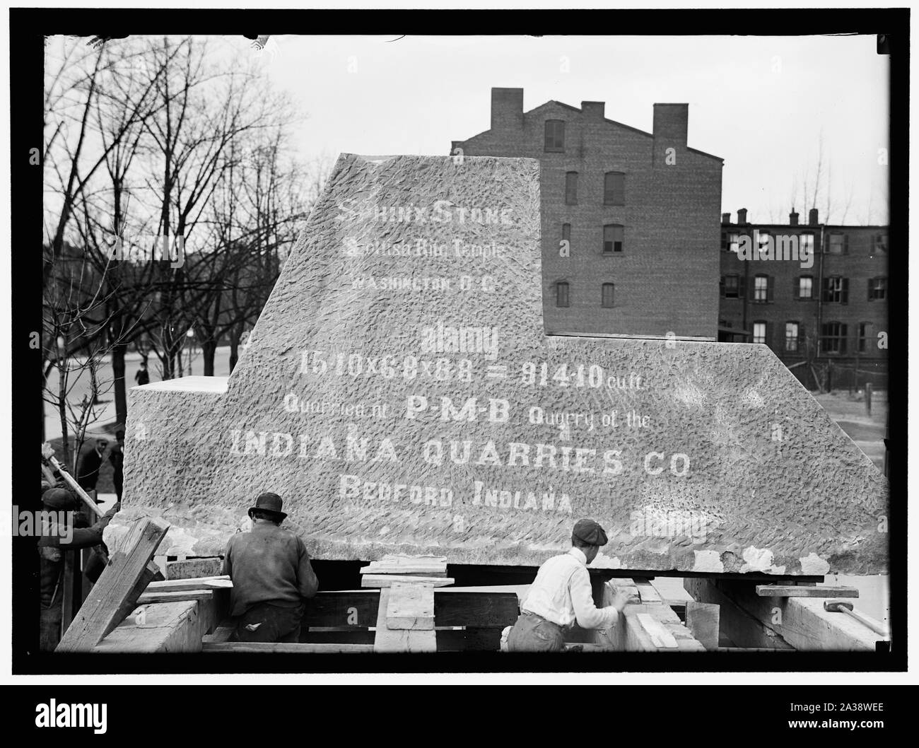 SCOTTISH RITE TEMPLE. STONE FOR SPHINX Stock Photo - Alamy