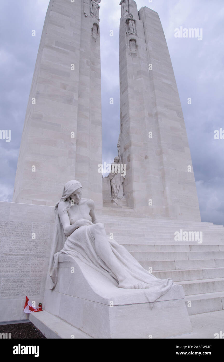 Vimy Ridge First World War Canadian Memorial in Northern France Stock ...