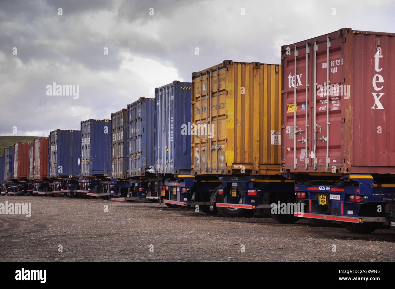 Container trucks hi-res stock photography and images - Alamy