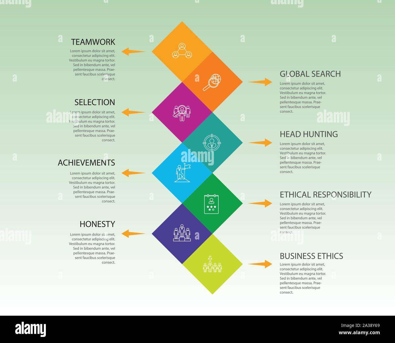 Teamwork Infographics vector design. Timeline concept include mission ...