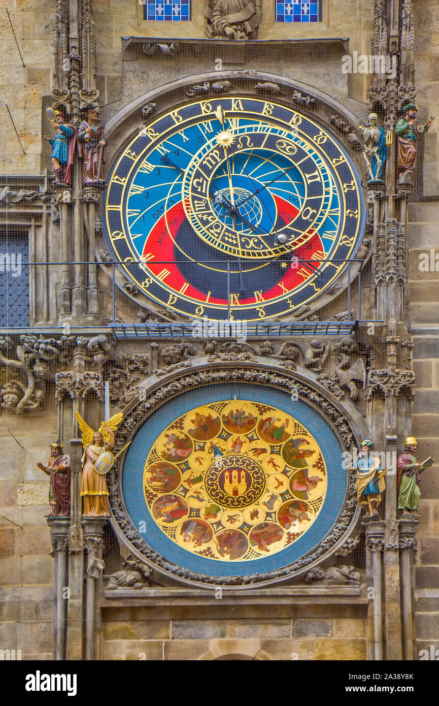 Prague astronomical clock orloj medieval hi-res stock photography and ...