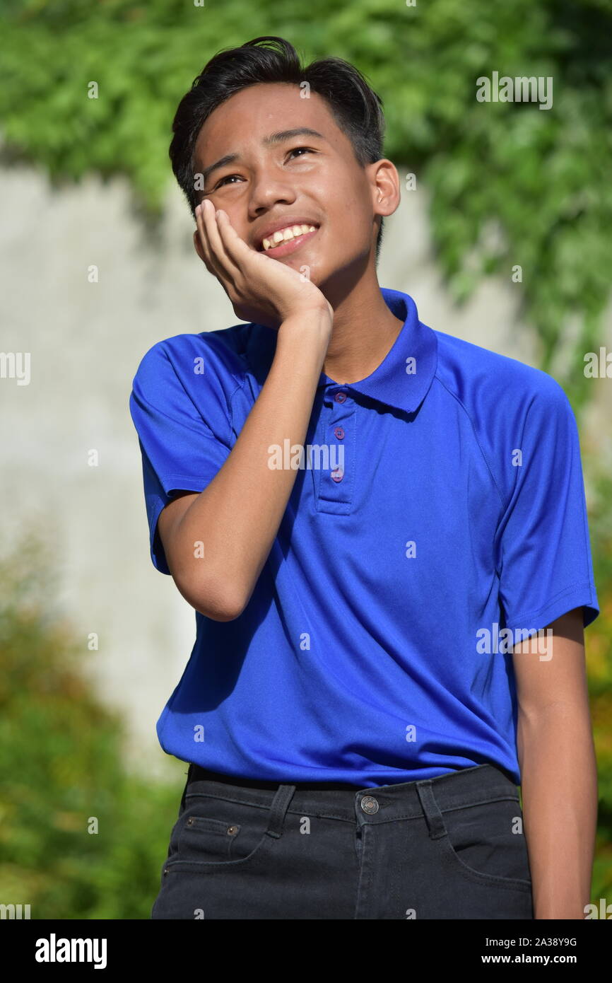 A Worrisome Young Filipino Person Stock Photo - Alamy