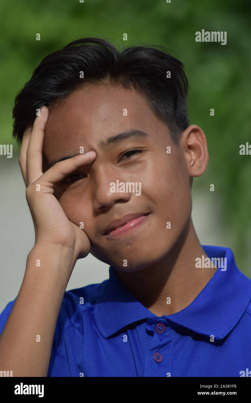 A Worried Good Looking Filipino Person Stock Photo - Alamy