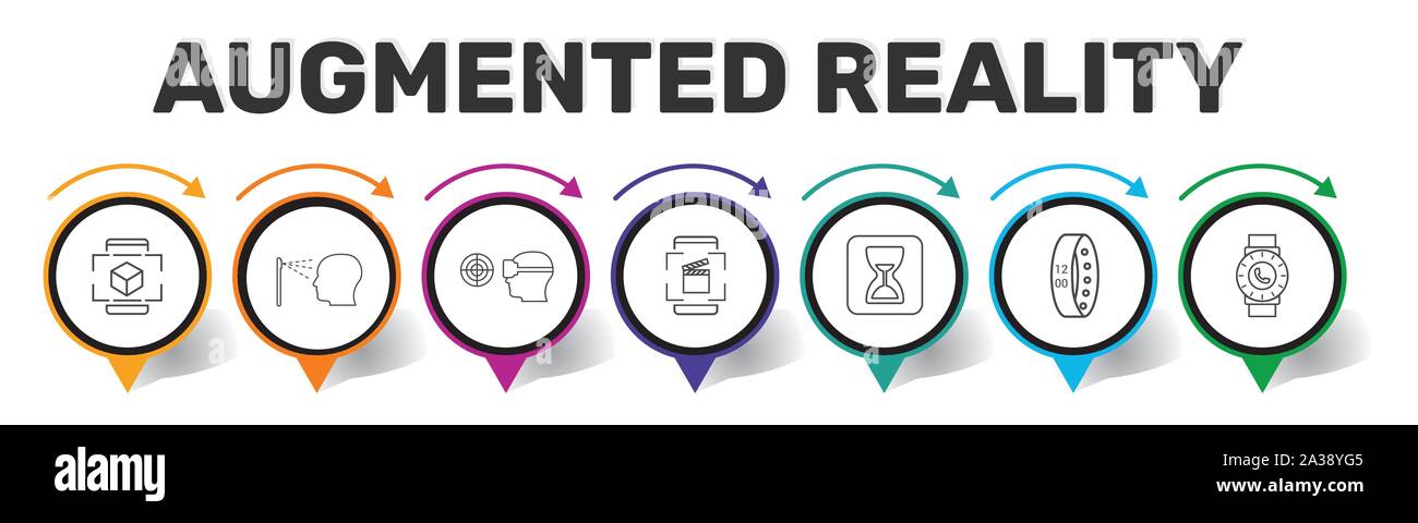 Ar And Vr Infographics vector design. Timeline concept include ...