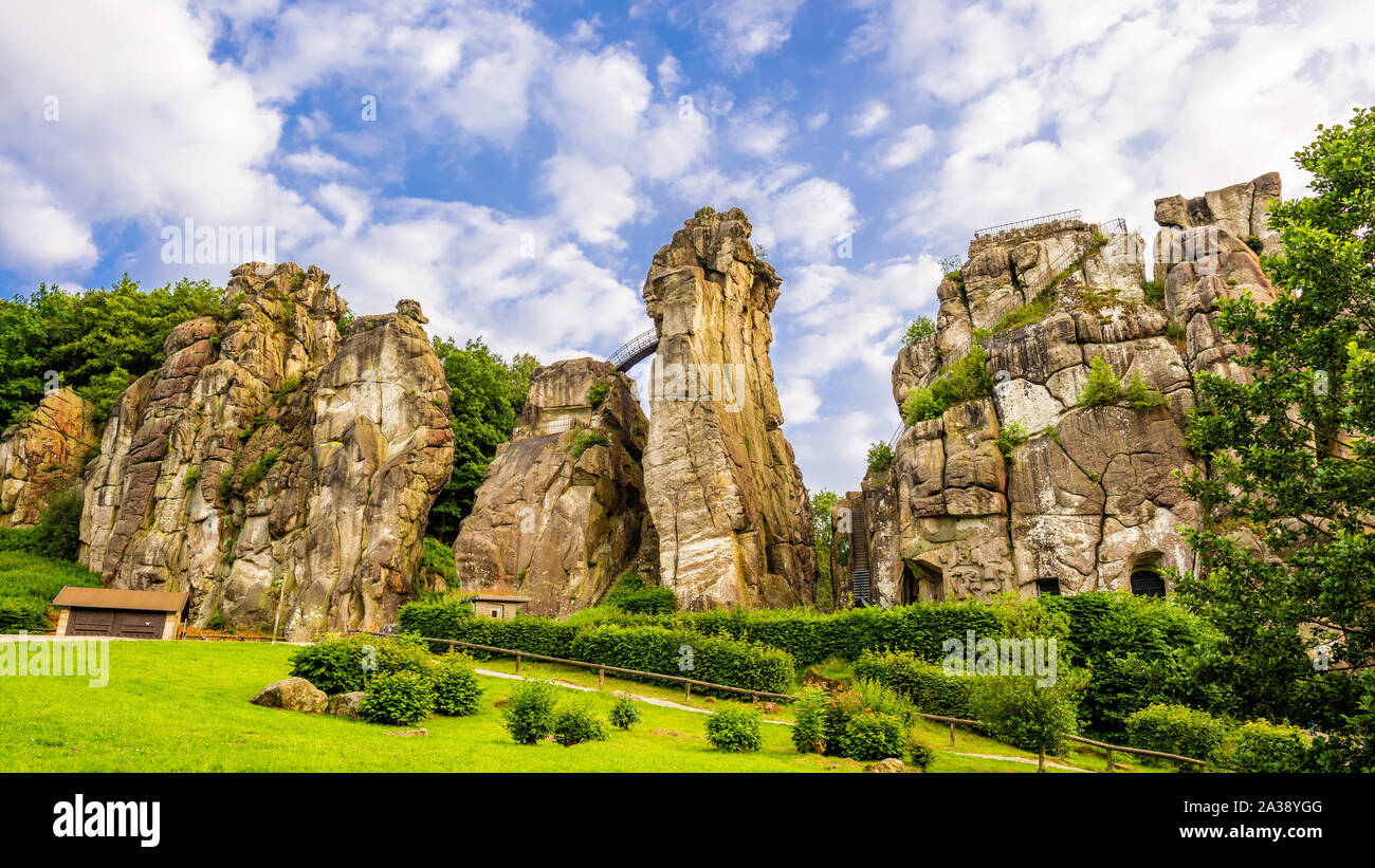 Externsteine in Teutoburg Forest, Germany Stock Photo - Alamy