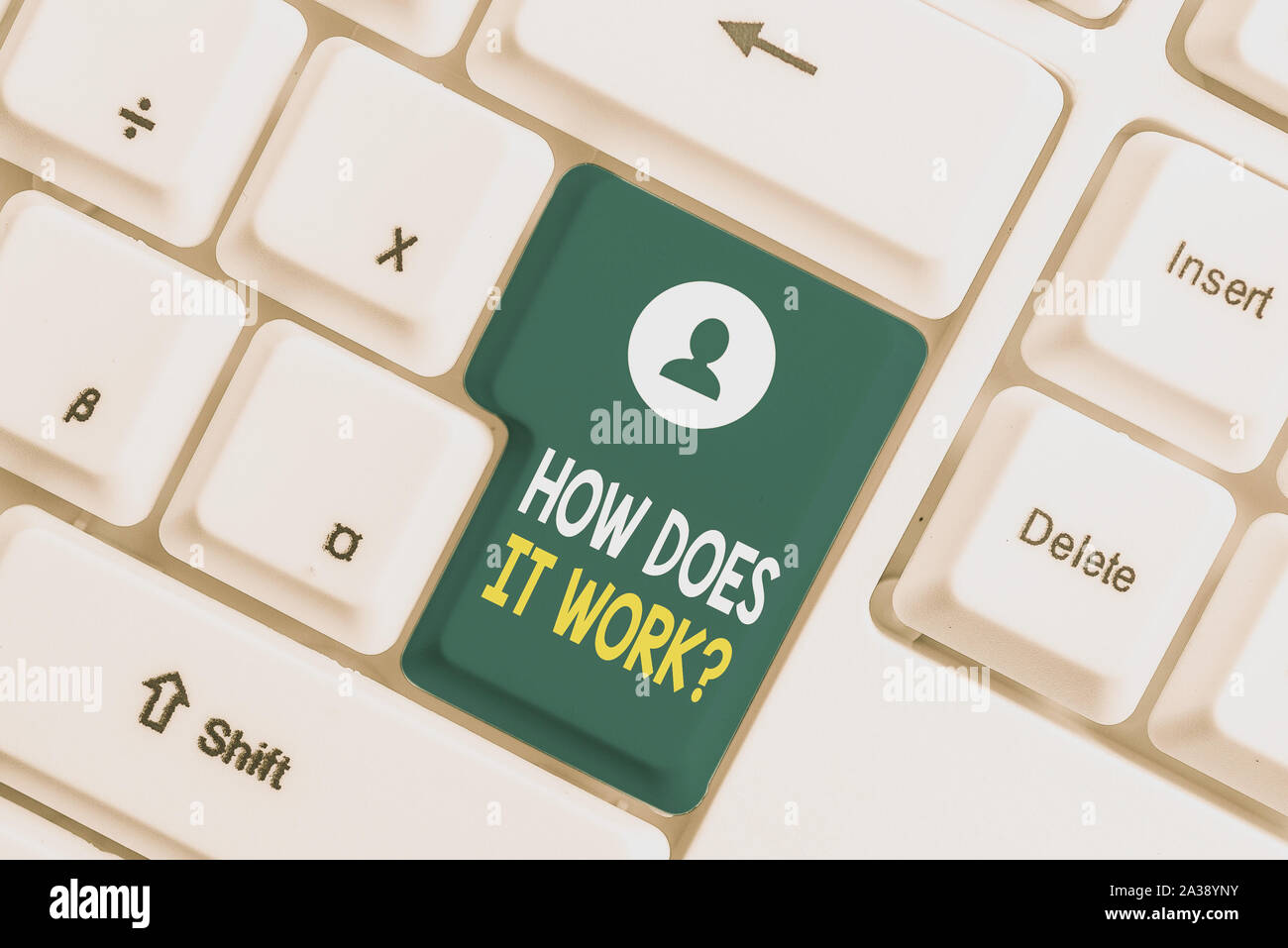 Text sign showing How Does It Work Question. Business photo showcasing ...