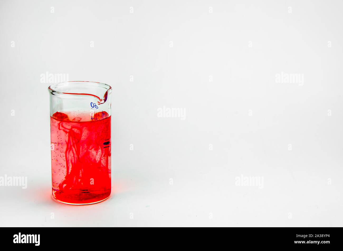 red liquid in the flask. Blood. Experiments. blood bank. copy space ...