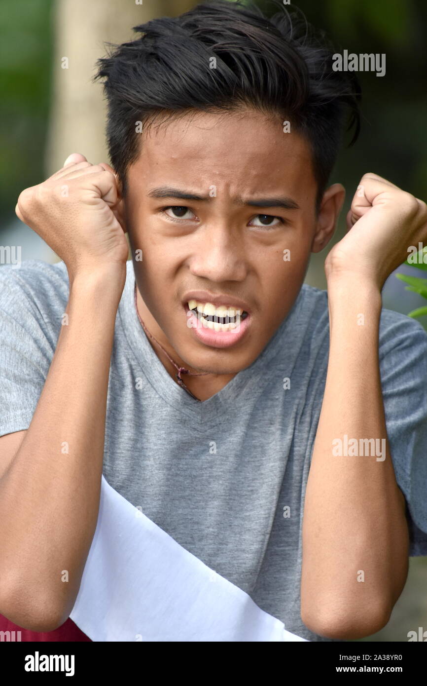 Stressed male teen hi-res stock photography and images - Alamy
