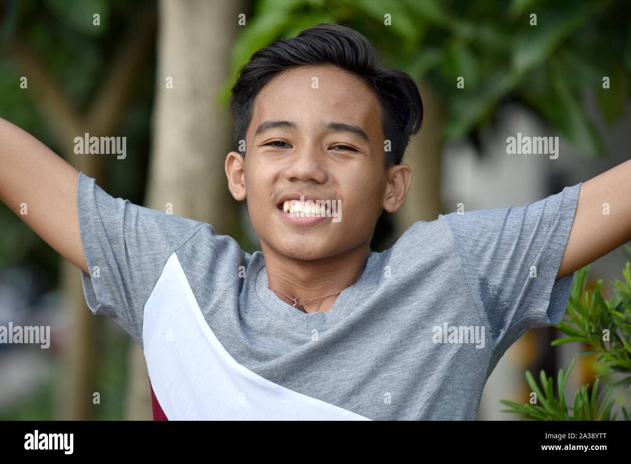 A Teen Boy And Freedom Stock Photo - Alamy