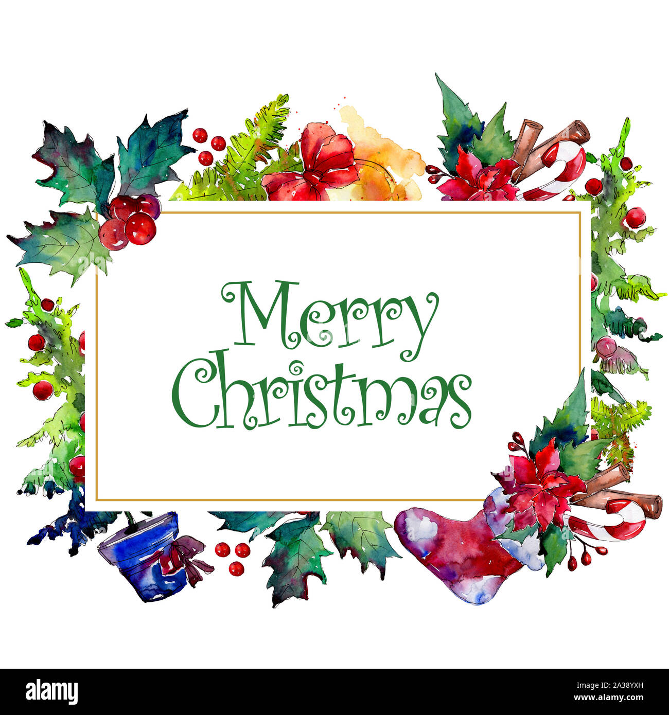 Winter Holiday Border Clip Art