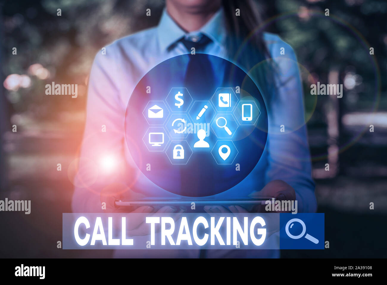 Writing note showing Call Tracking. Business concept for Organic search ...