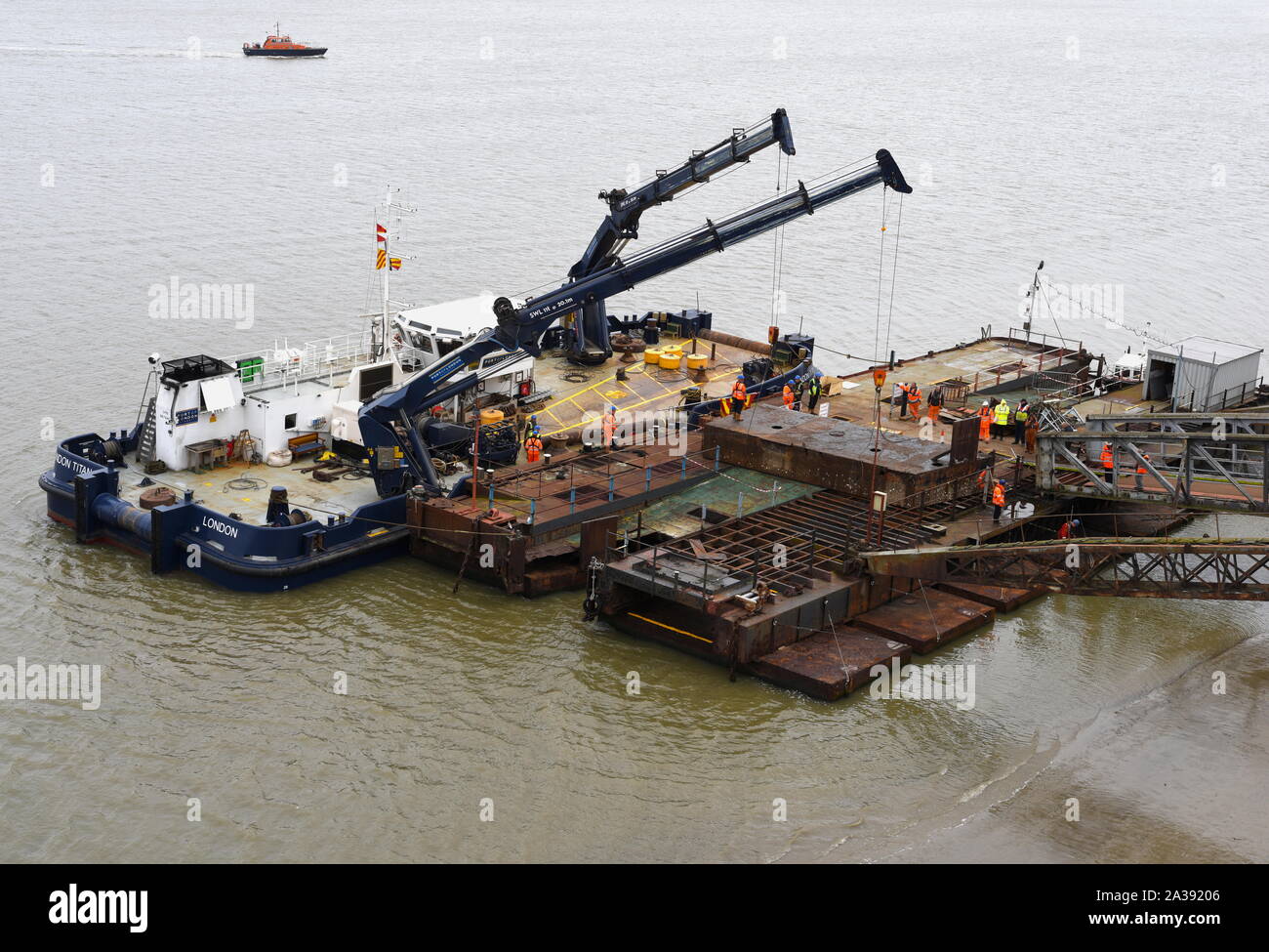London Titan is the Port of London Authority's floating crane vessel ...