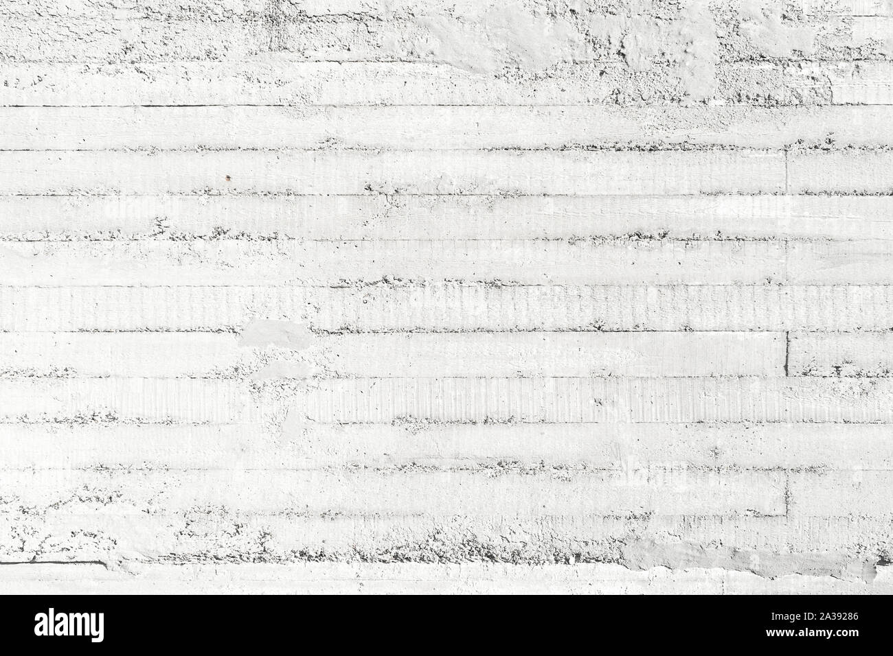 Concrete slab with formwork imprint. White horizontal pattern Stock ...