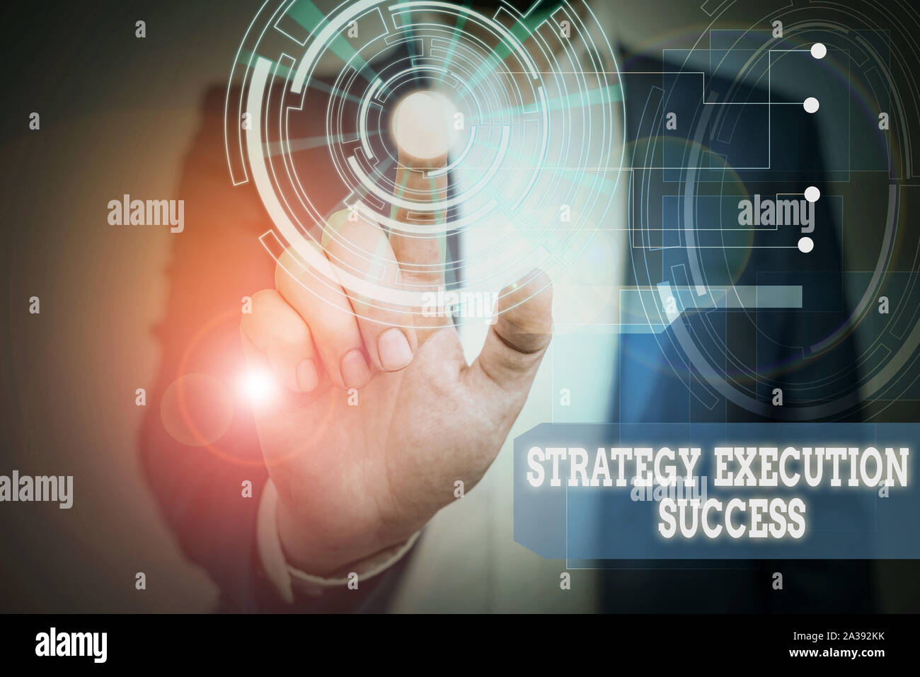 Text sign showing Strategy Execution Success. Business photo text ...