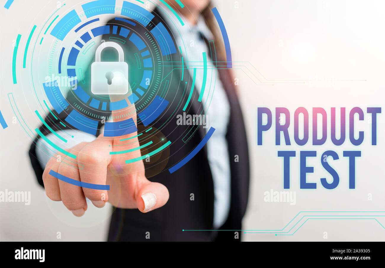 Text sign showing Product Test. Business photo text process of ...