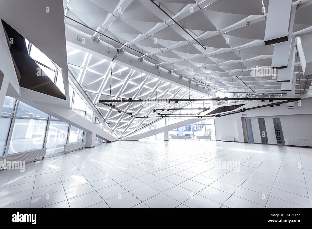 Kiev, Ukraine - Mar. 2019: Modern interior - expressive geometry of ...