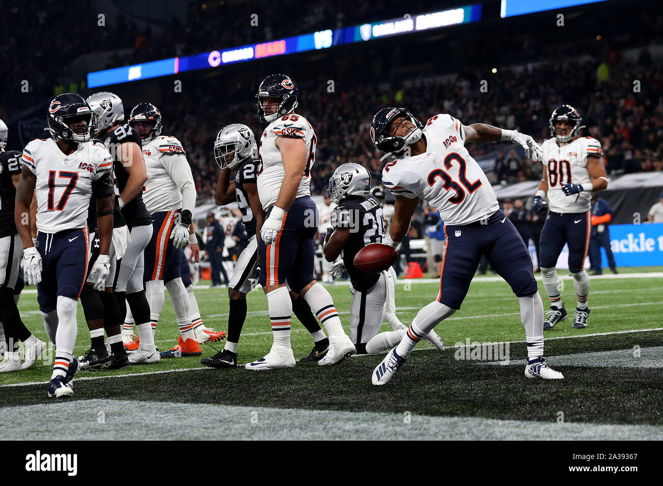 Chicago Bears David Montgomery celebrates scoring his side's 1st ...