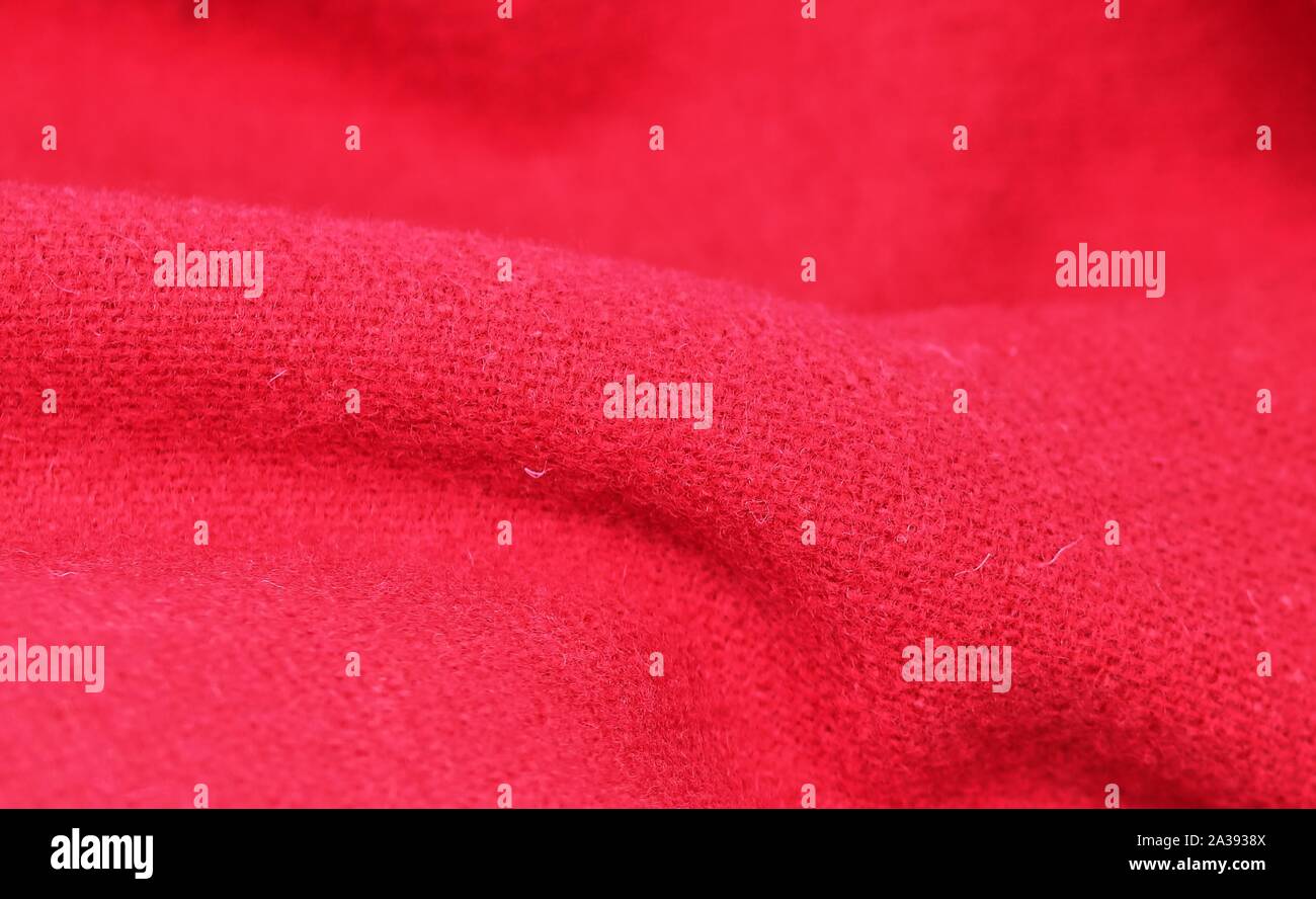 Highly detailed close up view on colorful textile and fabric textures ...