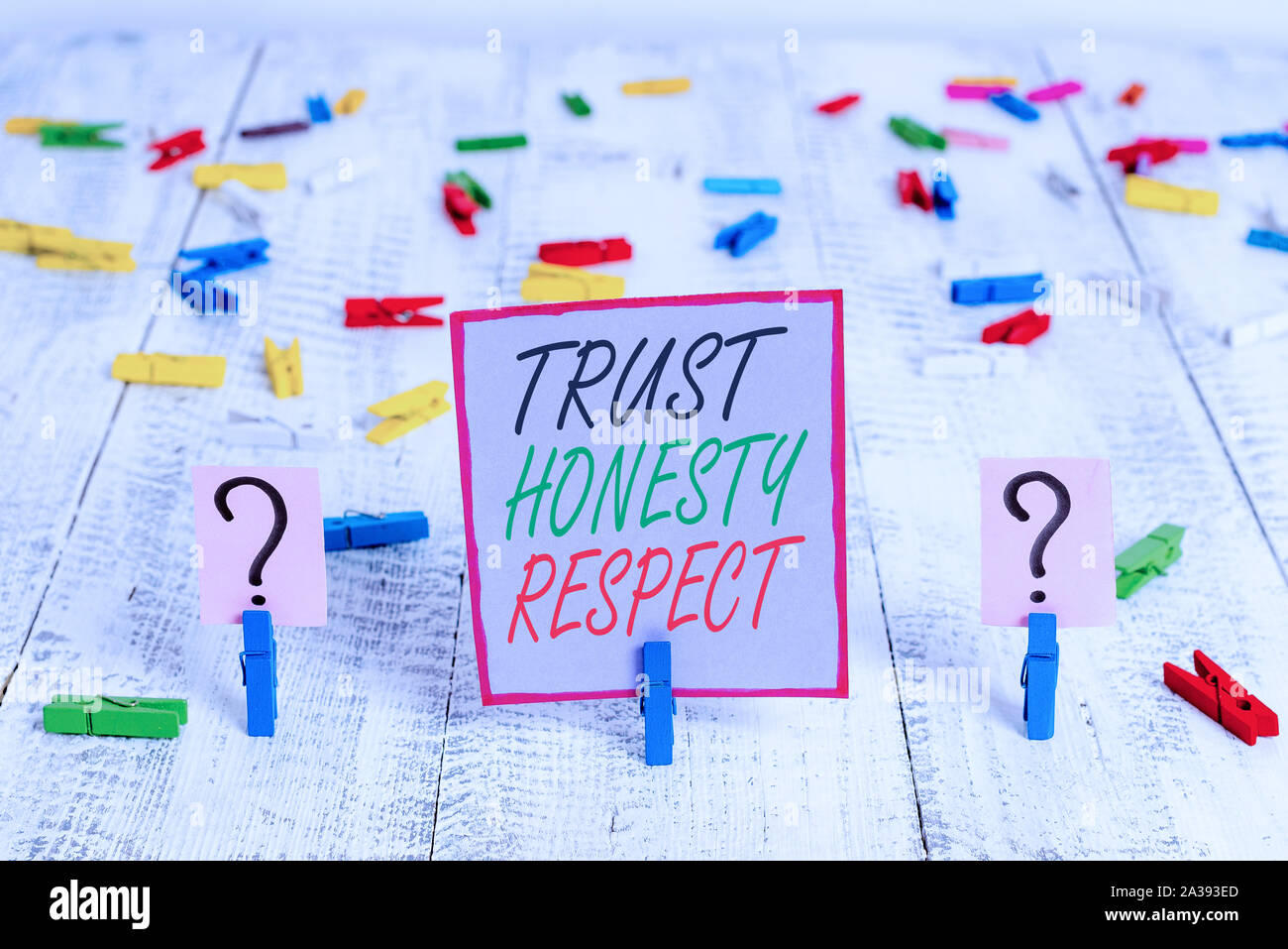Handwriting text writing Trust Honesty Respect. Conceptual photo ...