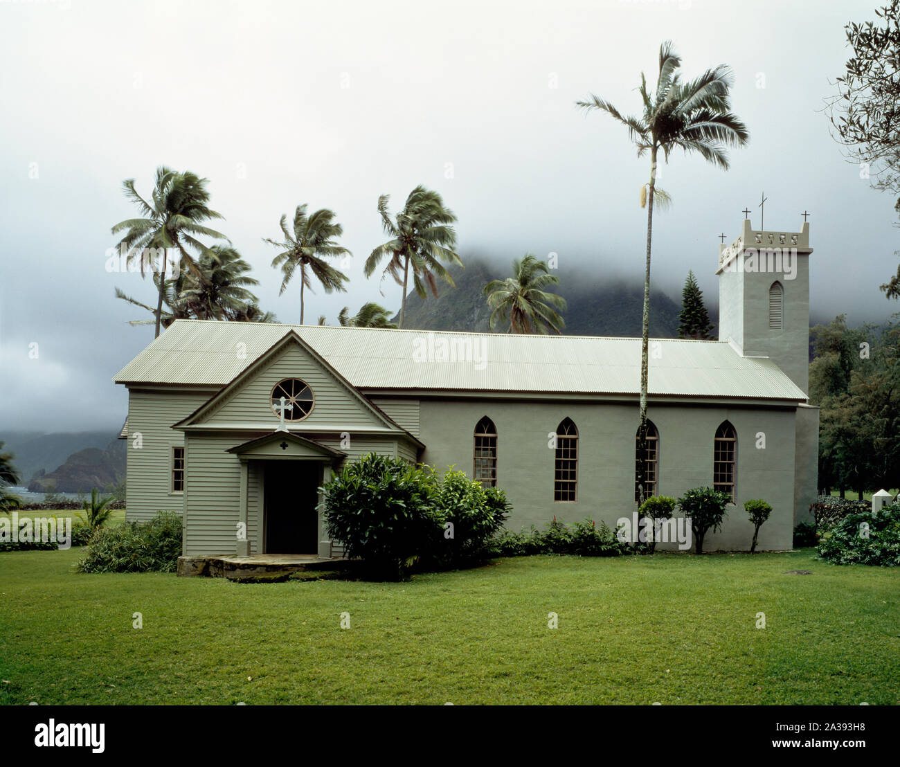 Saint Philomena Church, the home church of Father Damien on the island ...
