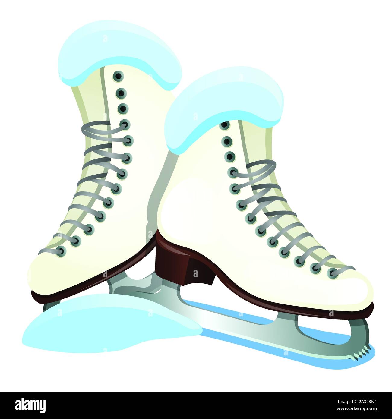 Pair Of Ice Skates Cartoon