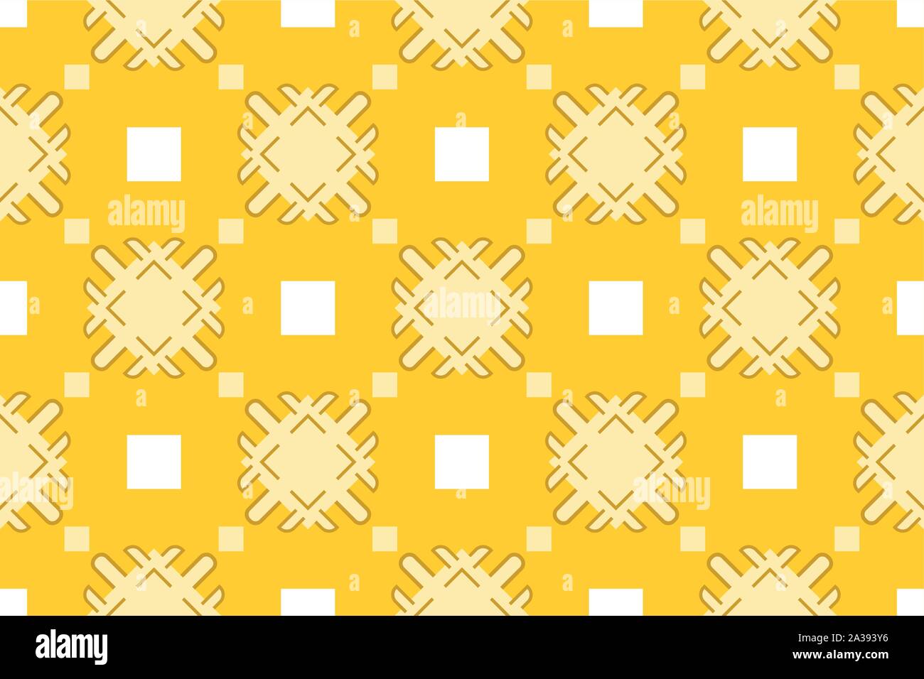 Vector seamless geometric pattern. Shaped white and yellow squares ...