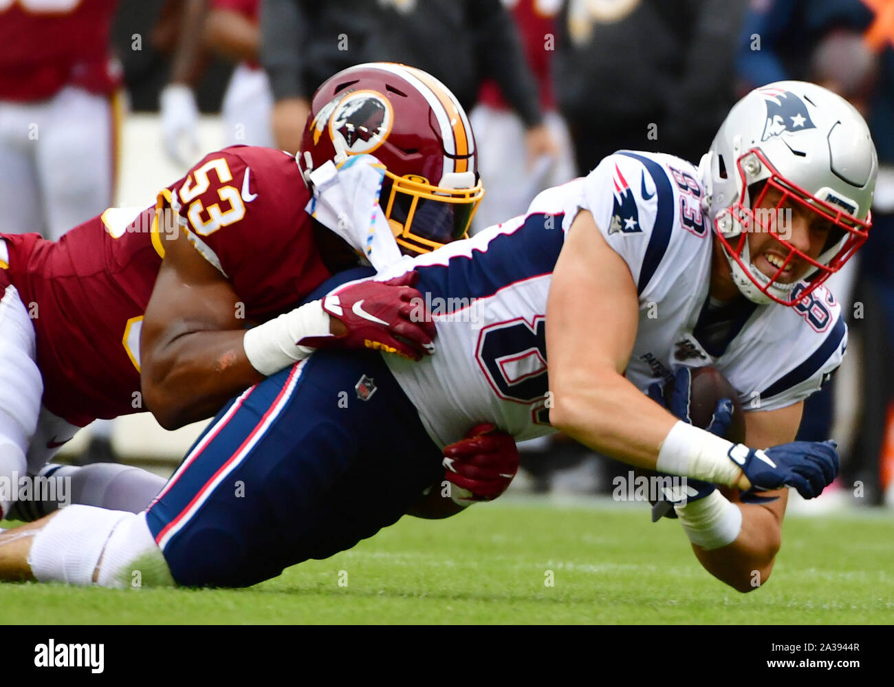 Landover, United States. 06th Oct, 2019. New England Patriots tight end ...