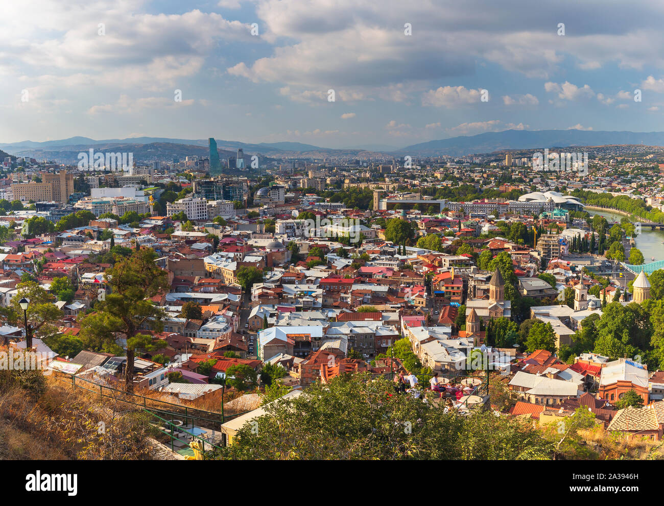 Landscape sunny tbilisi on hi-res stock photography and images - Alamy