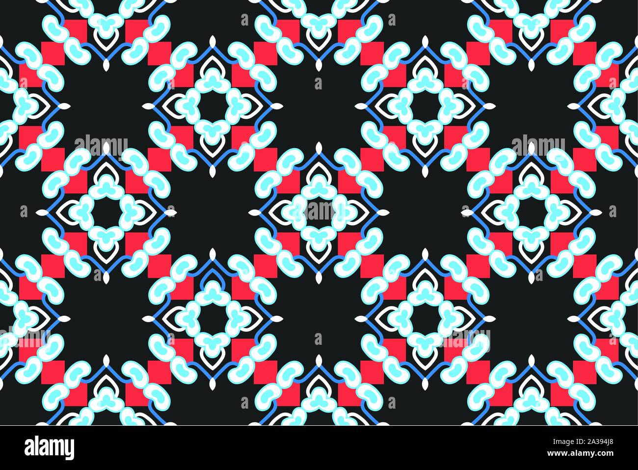 Vector seamless geometric pattern. Shapes in blue blue, white and red ...
