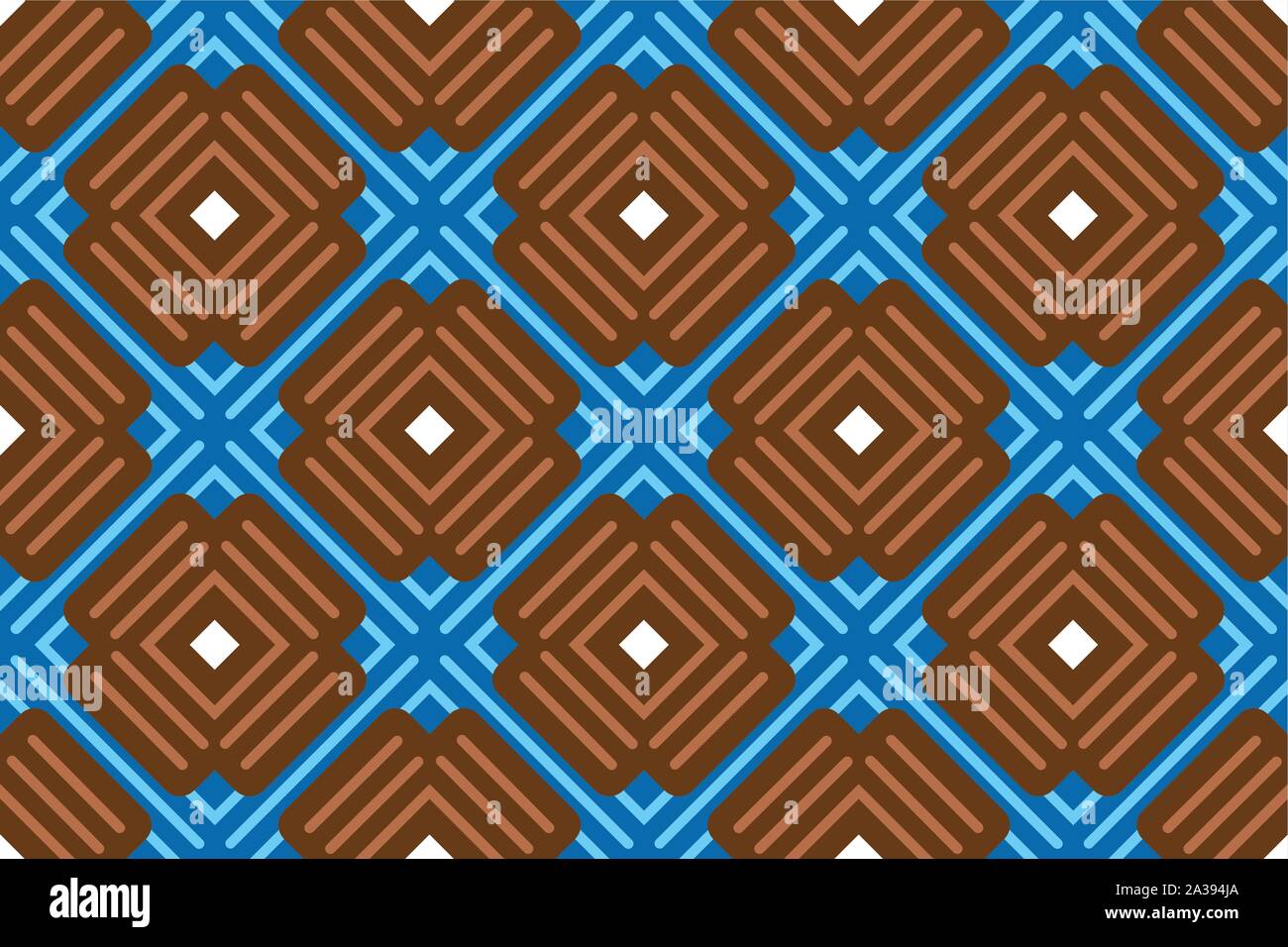 Vector seamless geometric pattern. light brown and light blue lines on ...