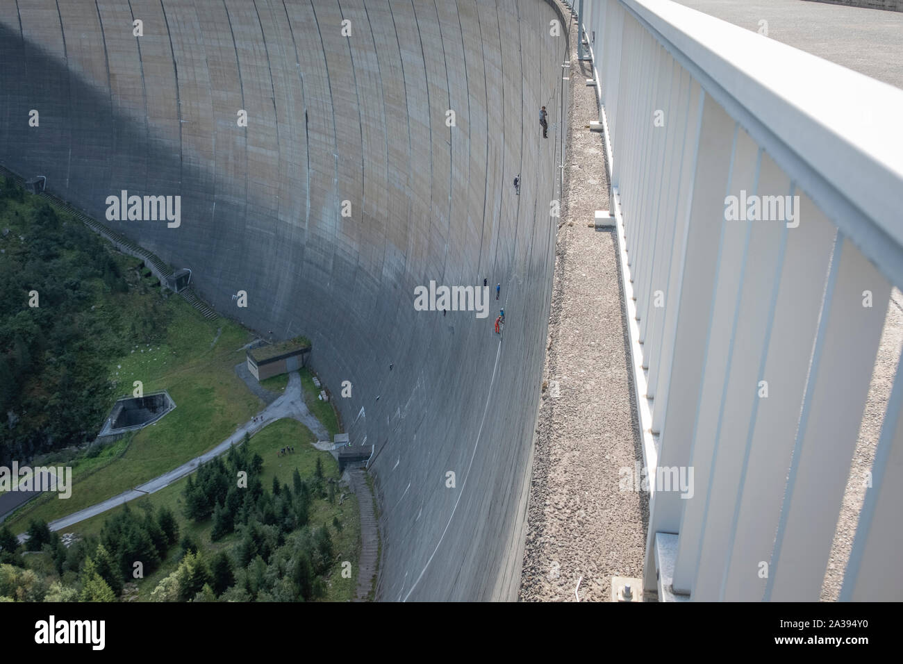 Via Ferrata in Austria, Tirol, Zillertal, Schlegeis dam Stock Photo - Alamy