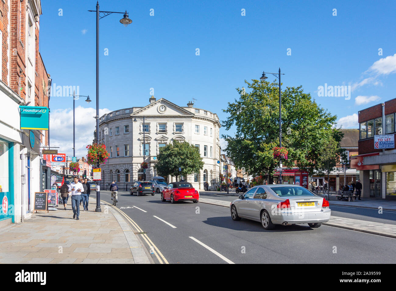 King street street traffic shops road twickenham london borough hi-res ...