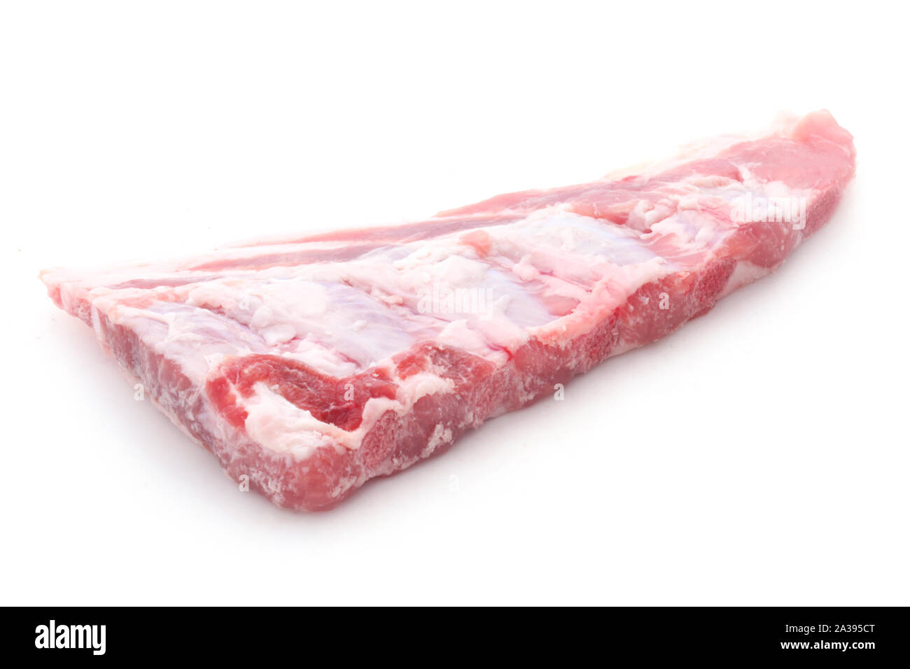 Raw Pork Rib Isolated On White Stock Photo - Alamy
