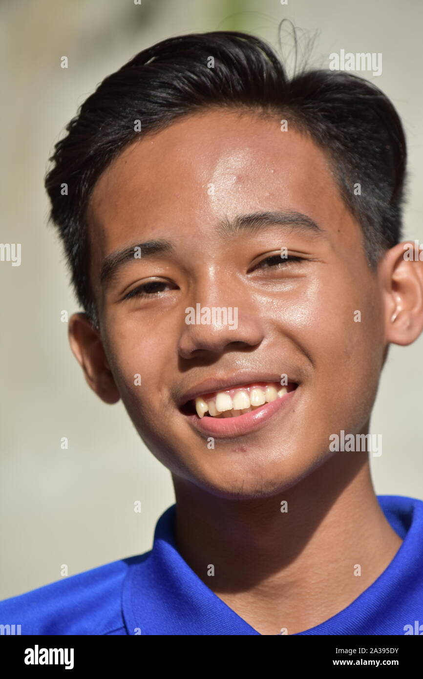 An A Diverse Teenager Smiling Stock Photo - Alamy
