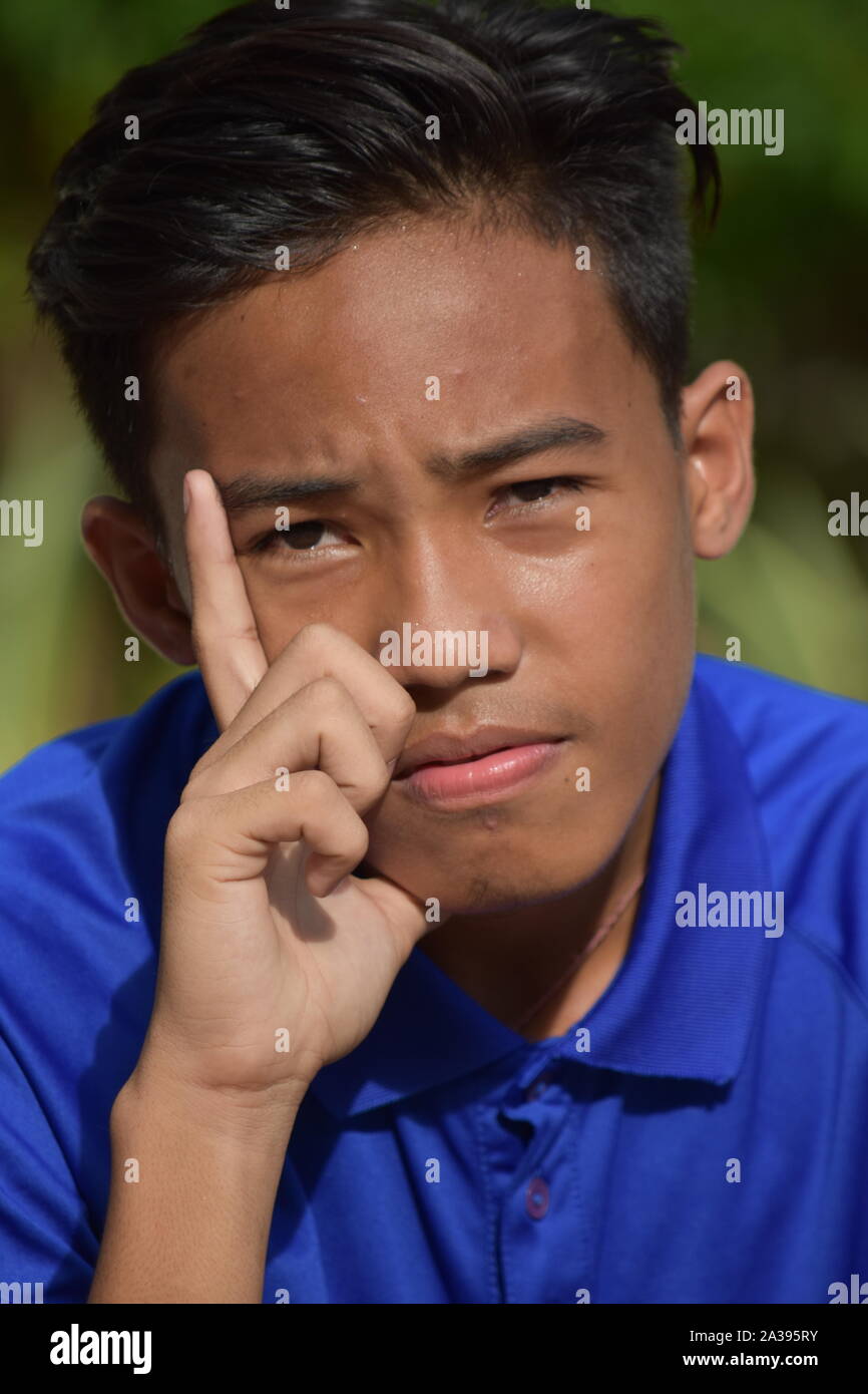 A Good Looking Boy Decision Making Stock Photo - Alamy