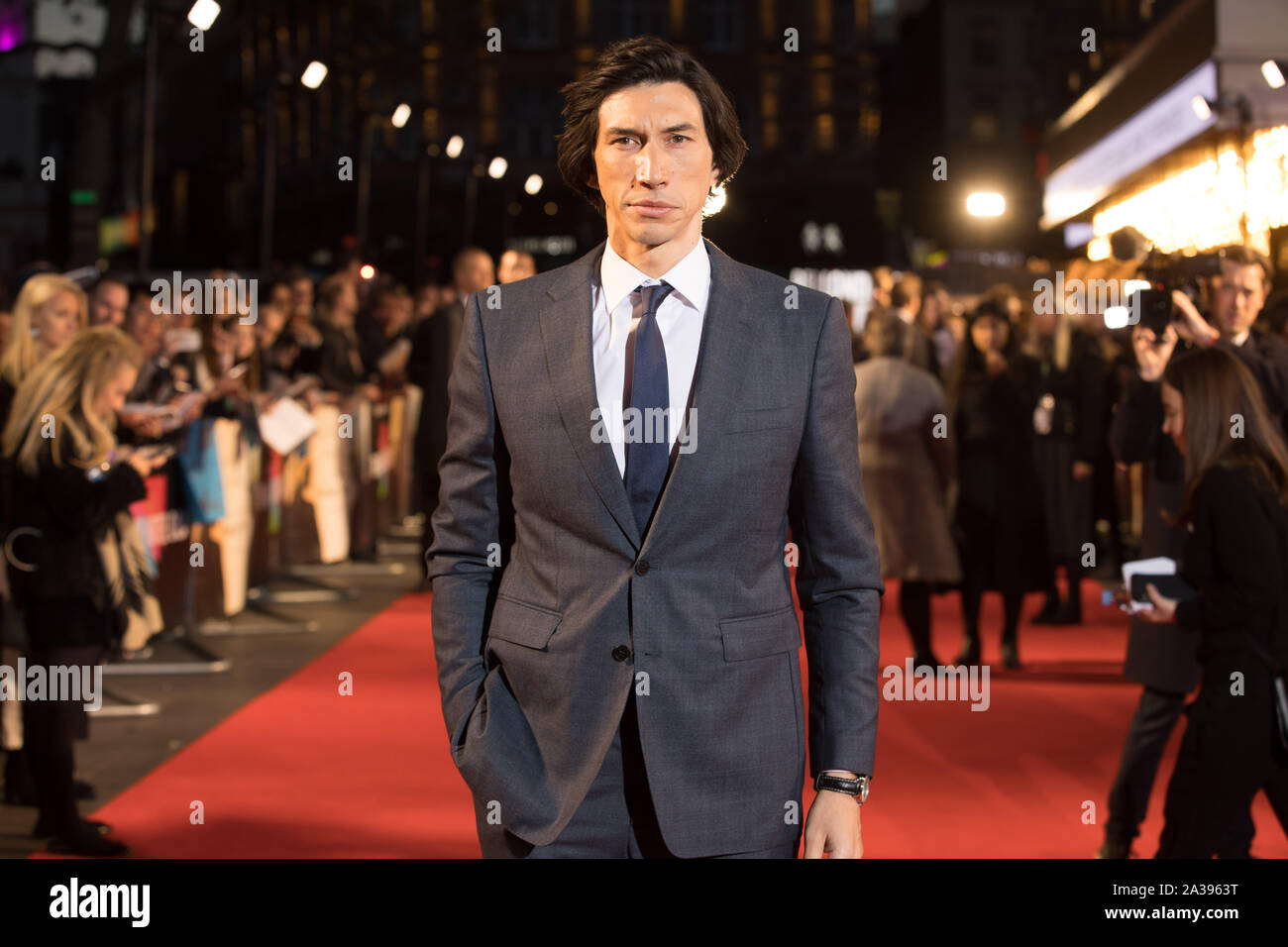 Adam Driver arriving for the Marriage Story premiere, as part of the ...