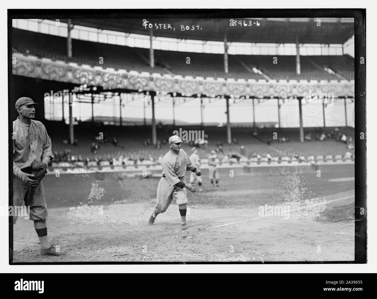 Sam Agnew (catching) & George Rube Foster (throwing), Boston AL ...