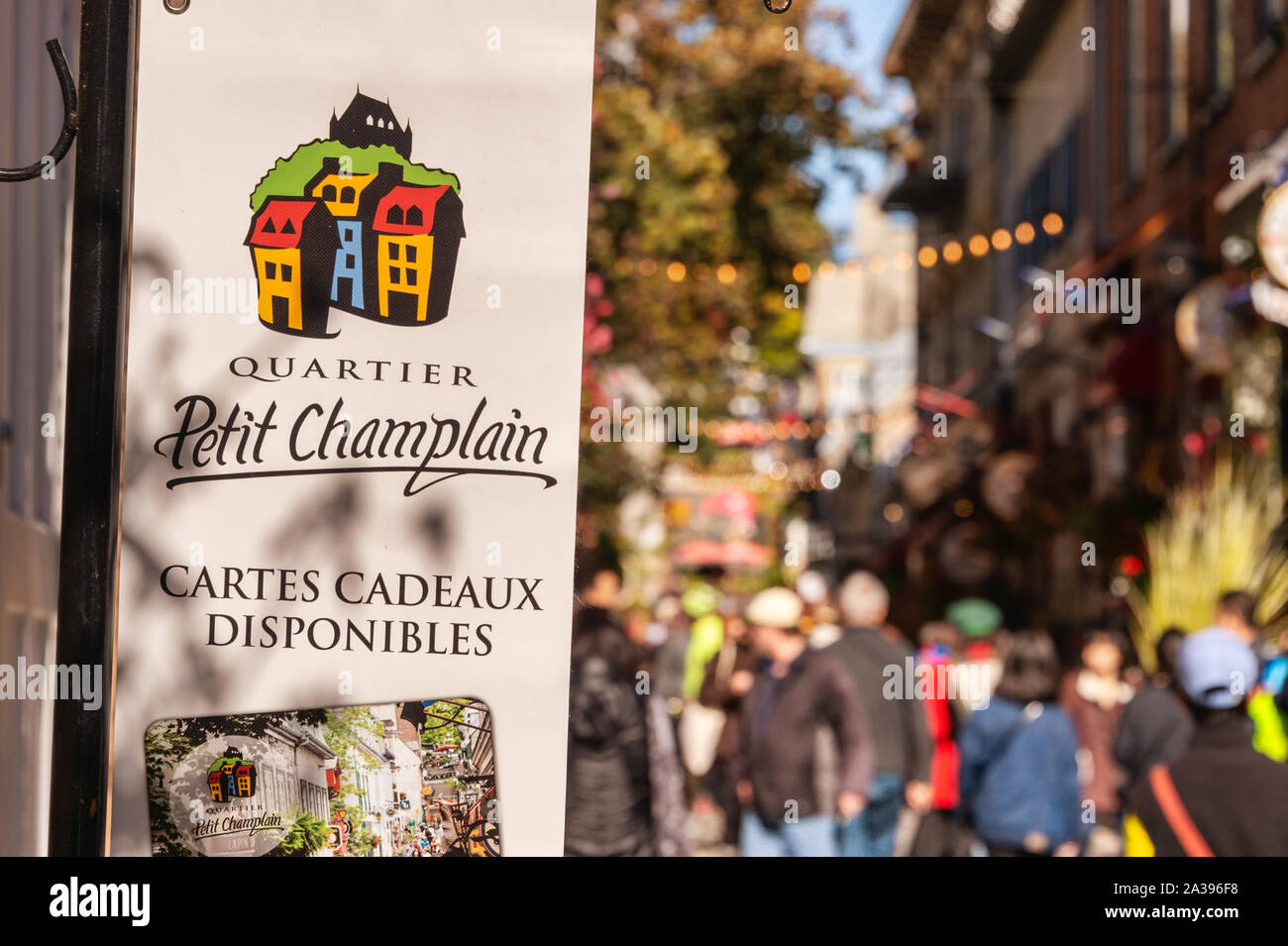Quebec city old town sign hi-res stock photography and images - Alamy